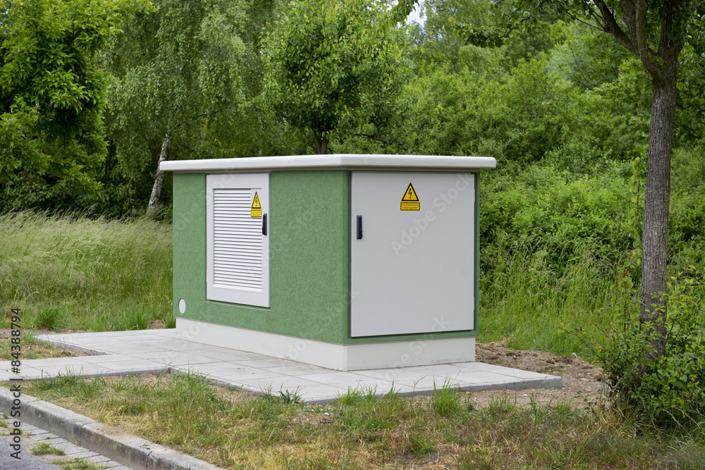 Trafostation - Neu - Landschaft Stock Photo | Adobe Stock