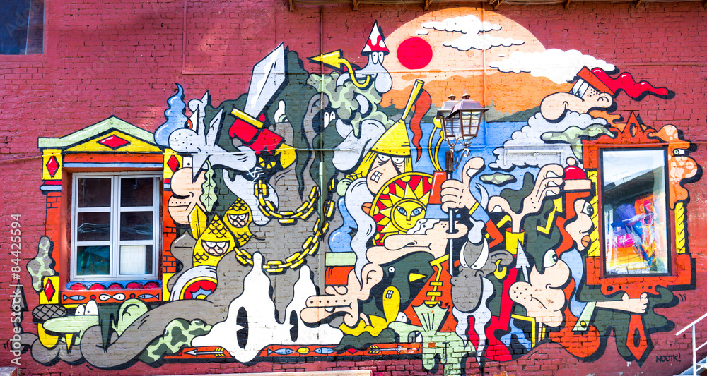 Graffiti wall urban art Stock Photo | Adobe Stock