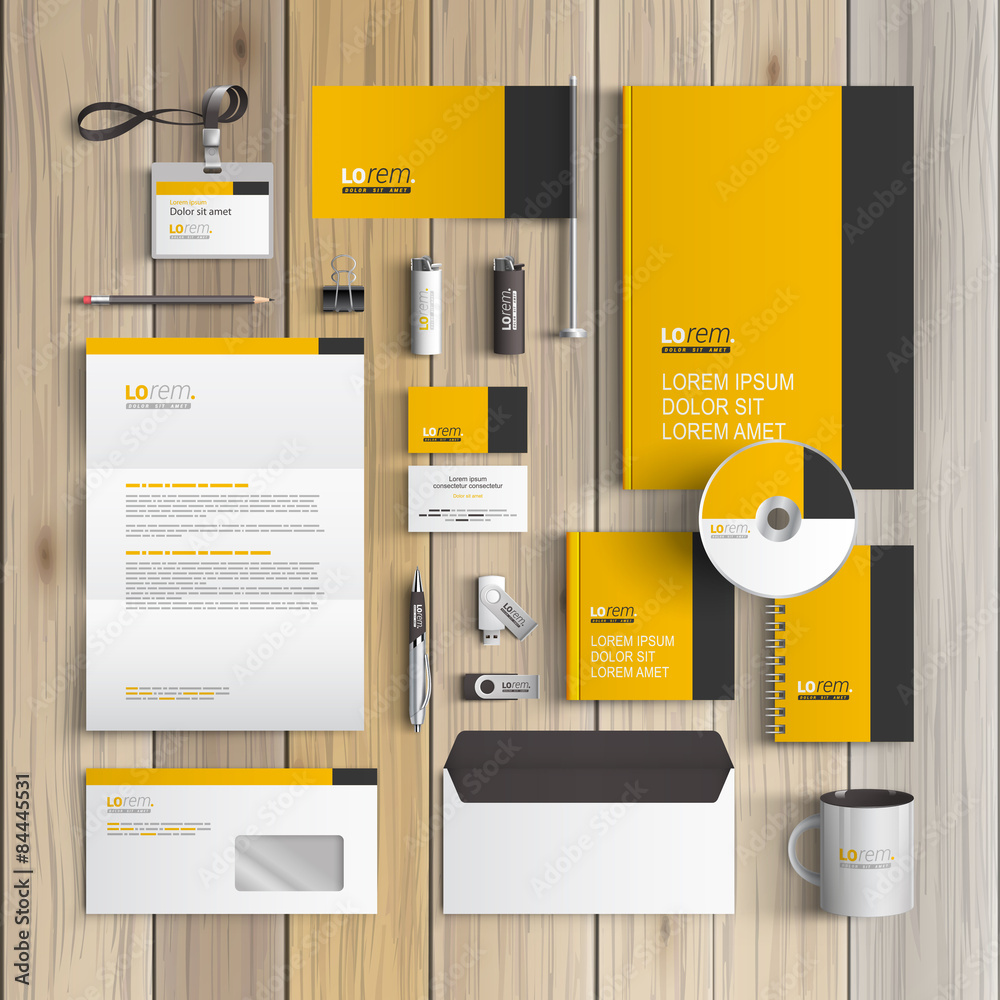 Stationery template design Stock Vector | Adobe Stock