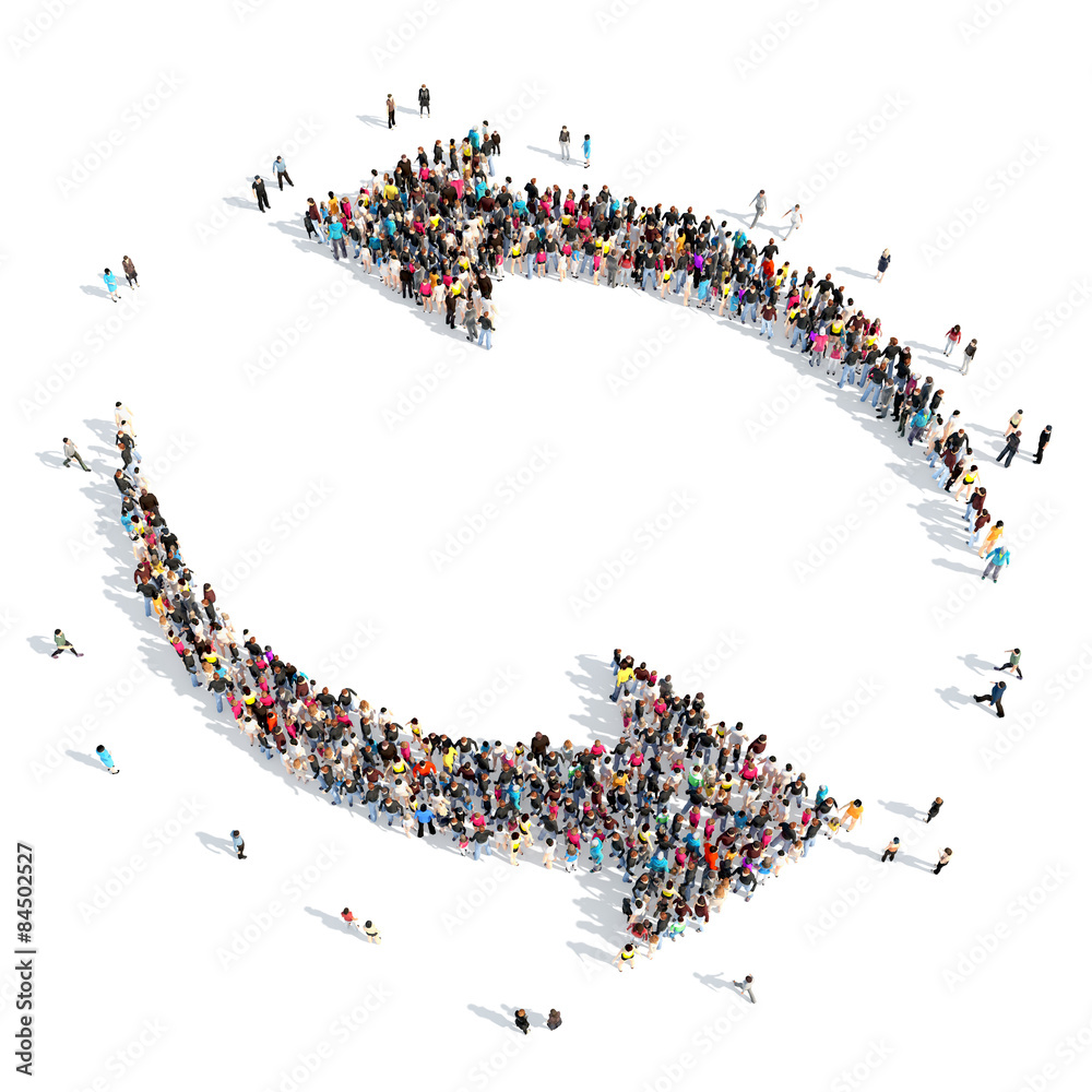 People in the form of arrows. Stock Illustration | Adobe Stock