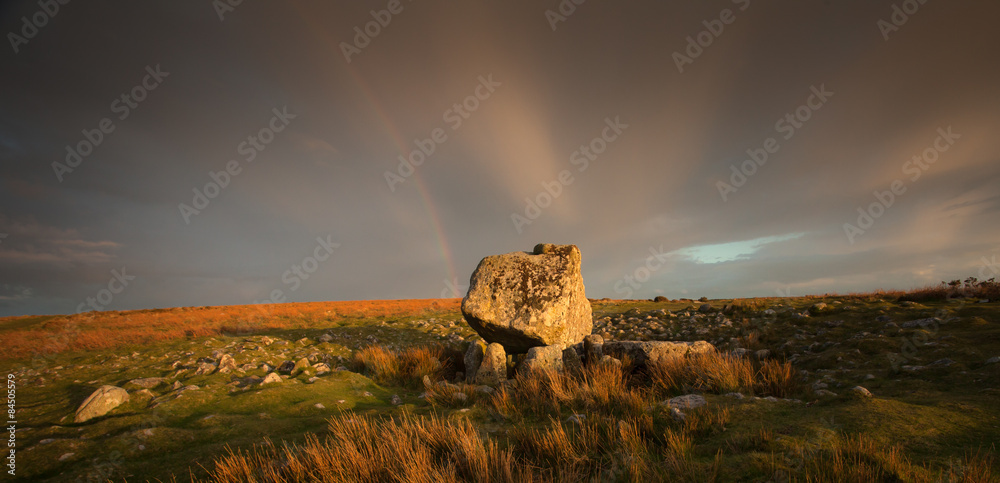 Arthur's stone, North Gower, Wales A landmark on the top of Cefn Bryn ...