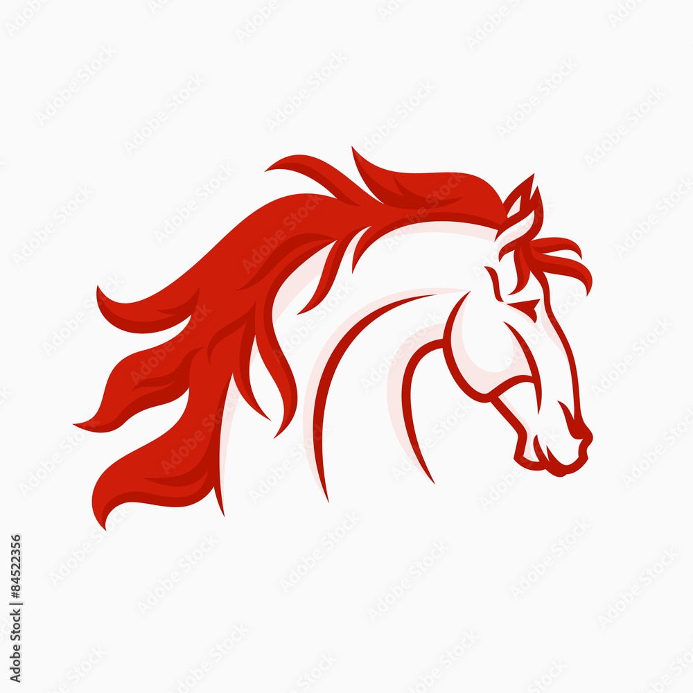 Stallion Logo. Horse Head Icon Stock Vector | Adobe Stock