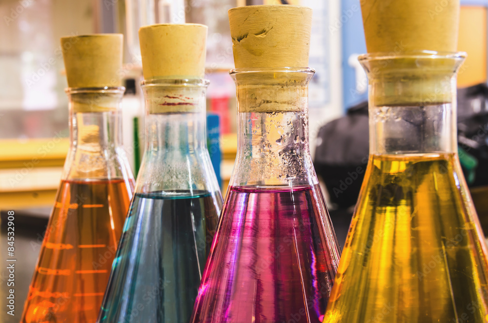 Laboratory flasks Stock Photo | Adobe Stock