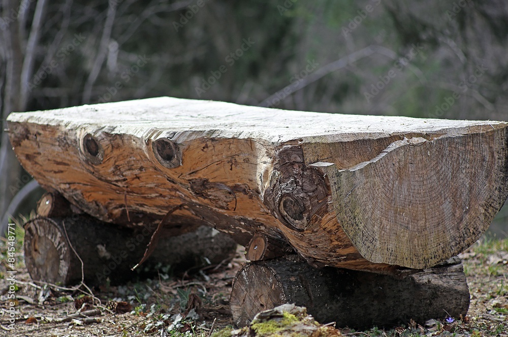 altar in the middle of the forest consists of a big tree trunk Stock ...