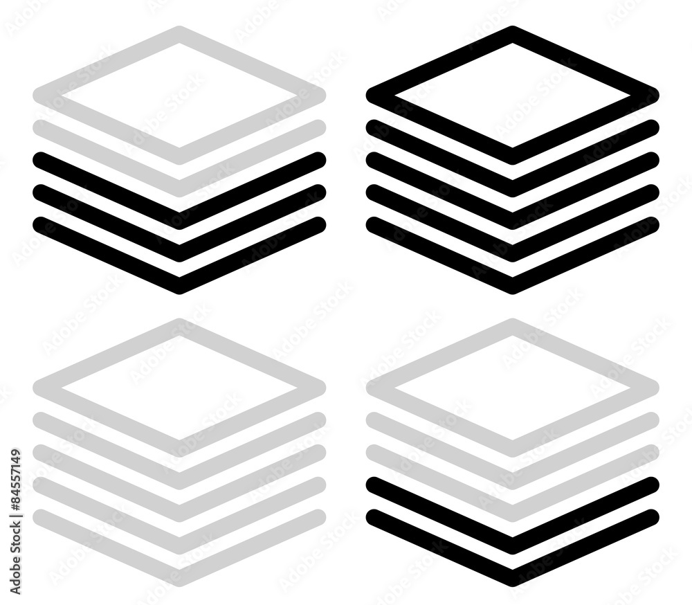 Tall black and white progress, steps, phase indicators, vector. Stock ...