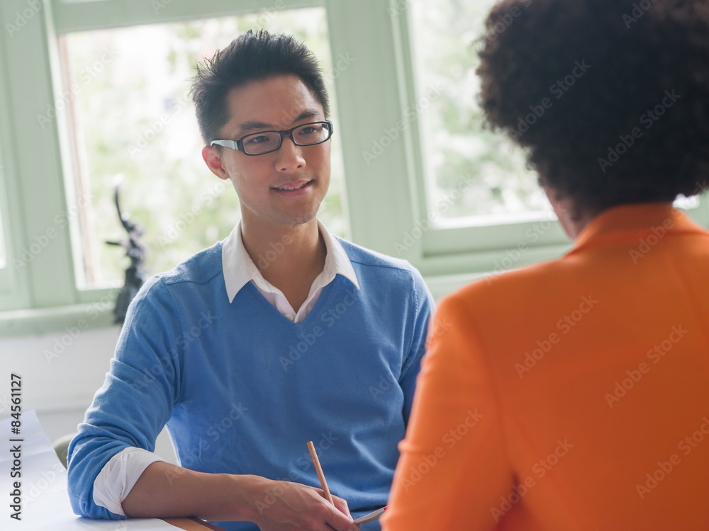 I am ready to answer your questions Stock Photo | Adobe Stock
