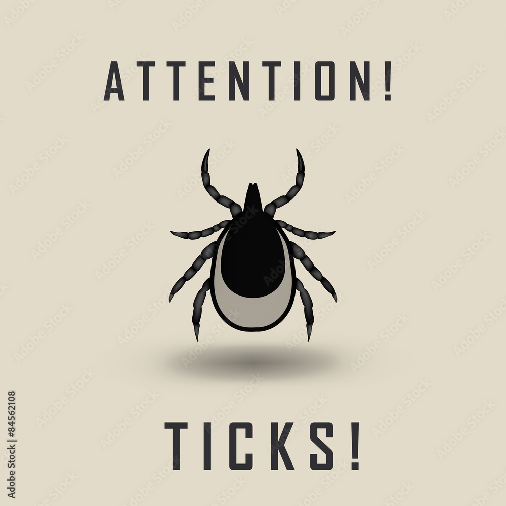 vector image of a tick - ticks stop sign Stock Vector | Adobe Stock