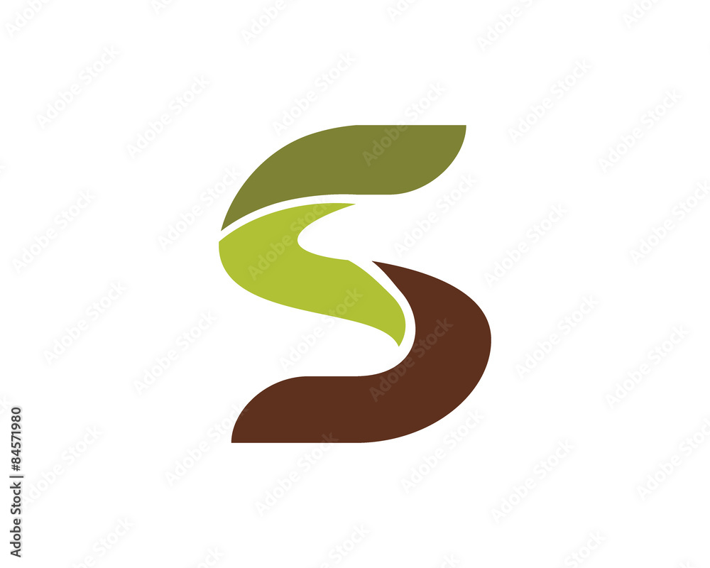 S Ribbon Letter Alphabet Logo Logotype Stock Vector | Adobe Stock