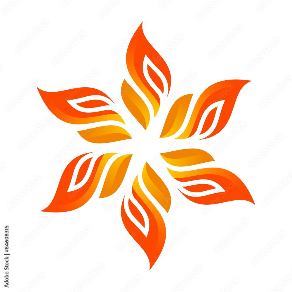 Logo Vector Flame Fire Design Luxury Logo, icon Shape illustration ...