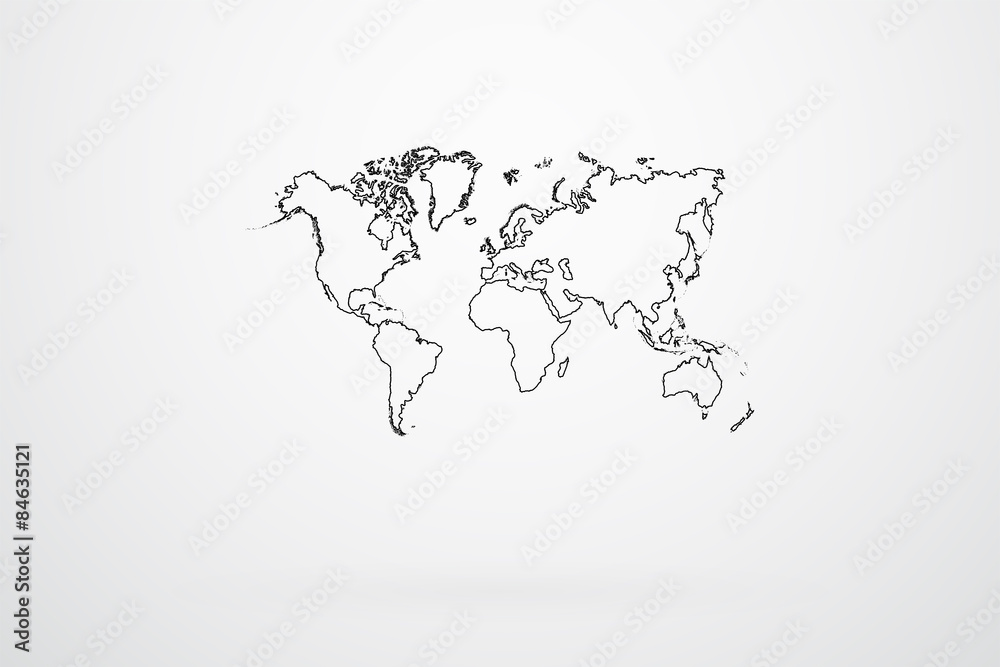 editable world map borders
