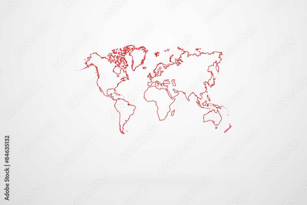 World Map Borders Vector Stock Vector | Adobe Stock