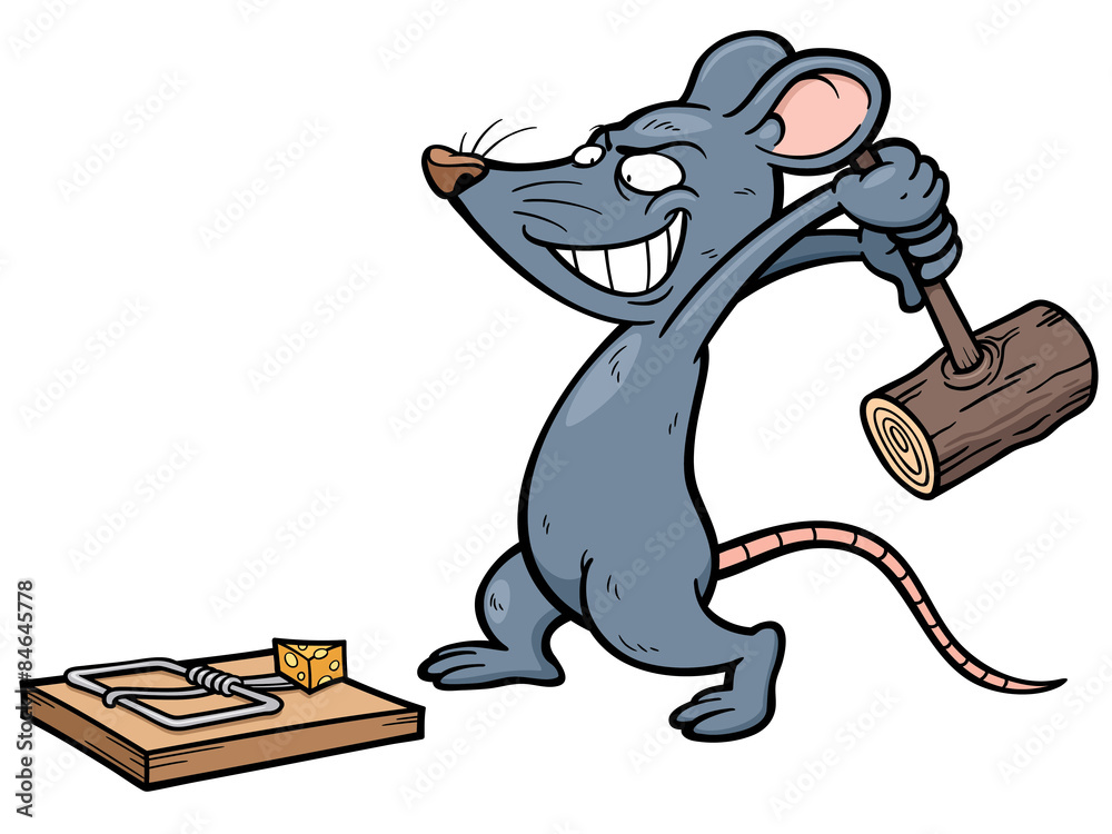 Vector illustration of cartoon rat Stock Vector | Adobe Stock