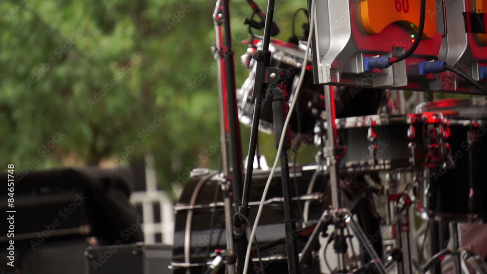 Different parts of an outdoor concert or presentation stage and its ...