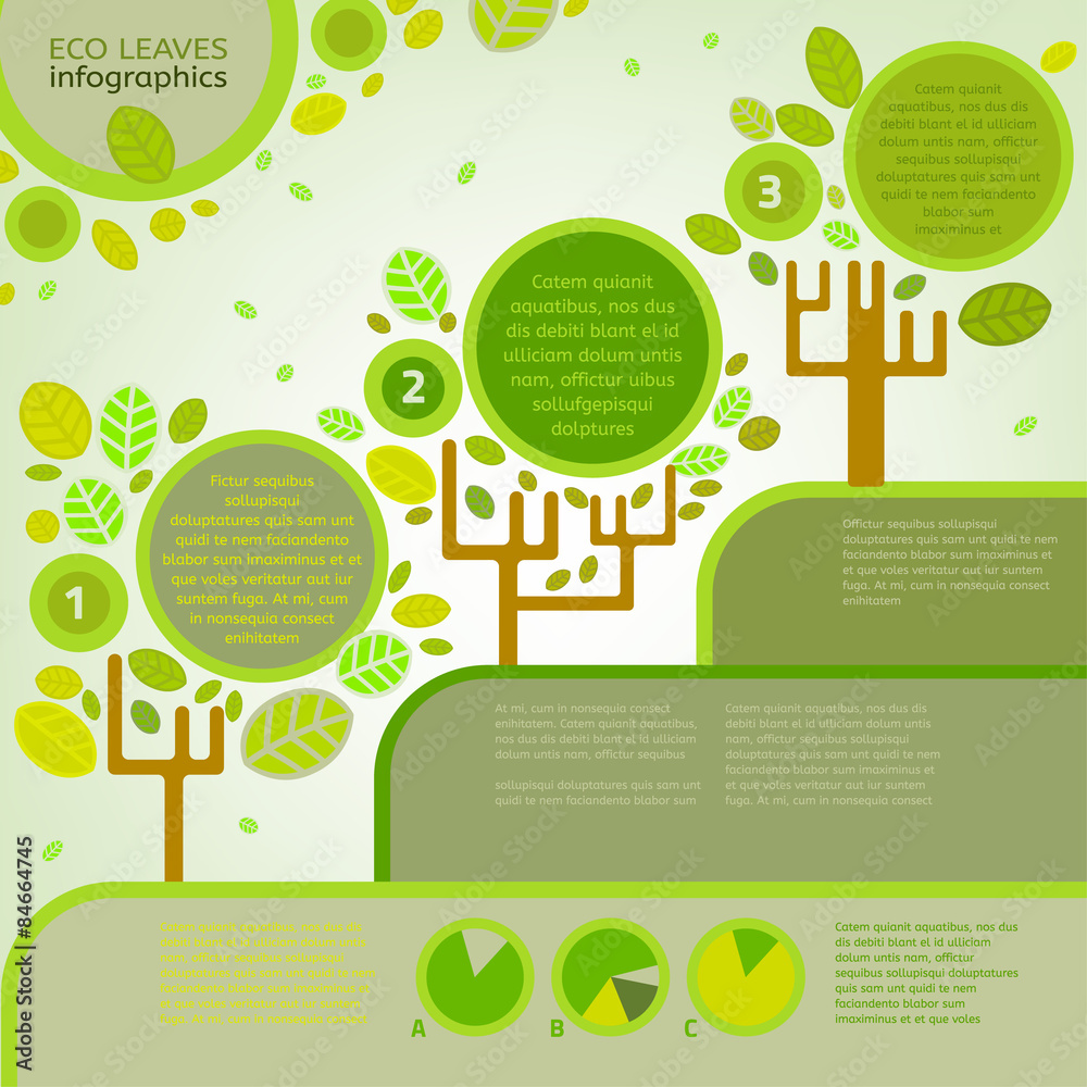 Leaves infographic Stock Vector | Adobe Stock