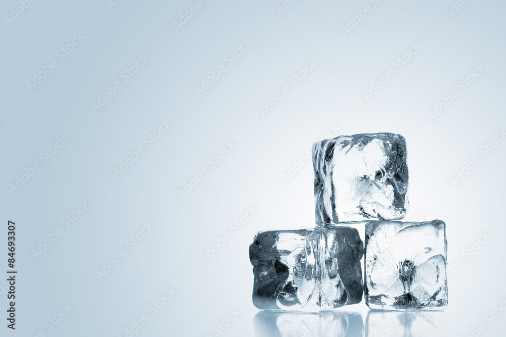 Stacked Ice Cubes Melting