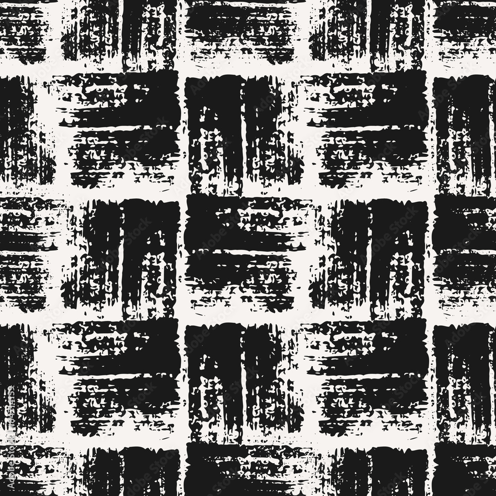 Hand Drawn Square Shapes Seamless Pattern Stock Vector | Adobe Stock