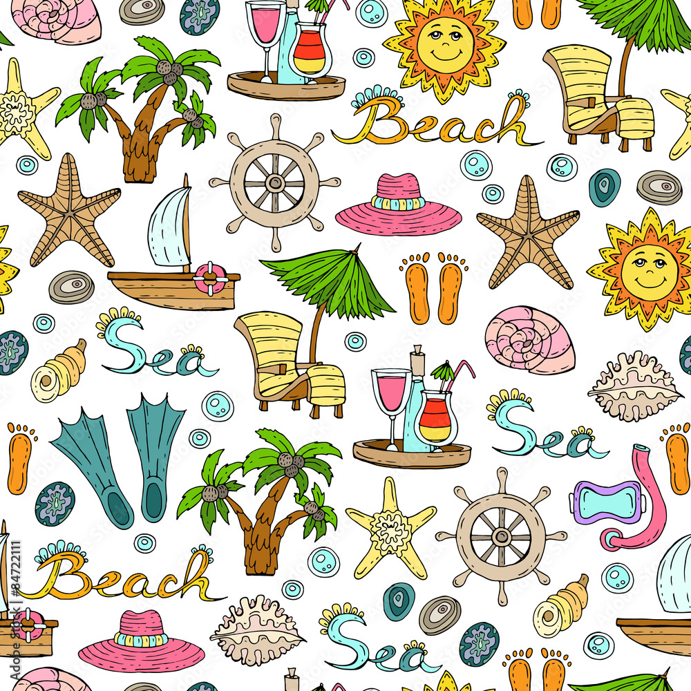 Beach Vector Pattern
