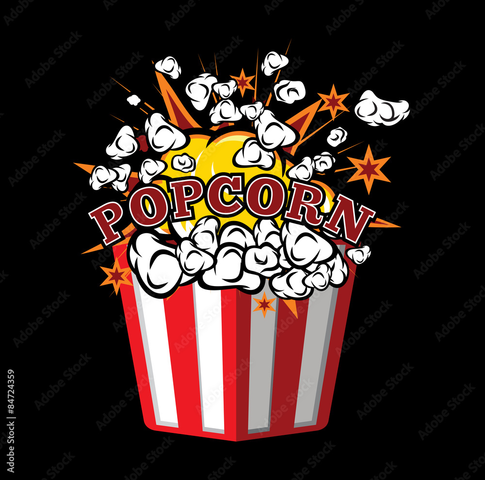 Popcorn vector illustration Stock Vector | Adobe Stock