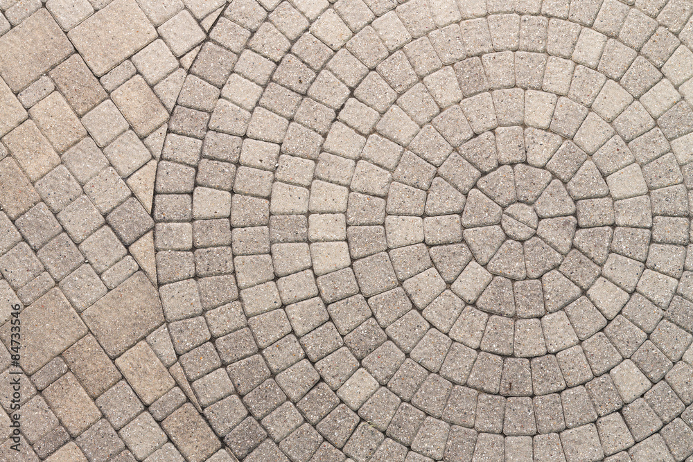Circle Design pattern in patio paving Stock Photo | Adobe Stock