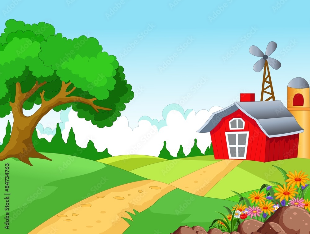 Farm background for you design Stock Vector | Adobe Stock