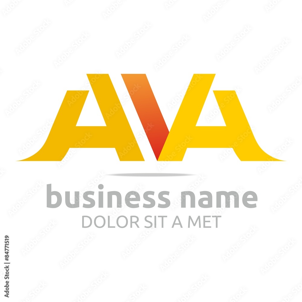 Logo letter a v symbol vector Stock Vector | Adobe Stock