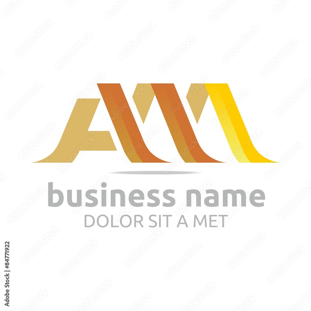 Logo letter a m symbol vector Stock Vector | Adobe Stock