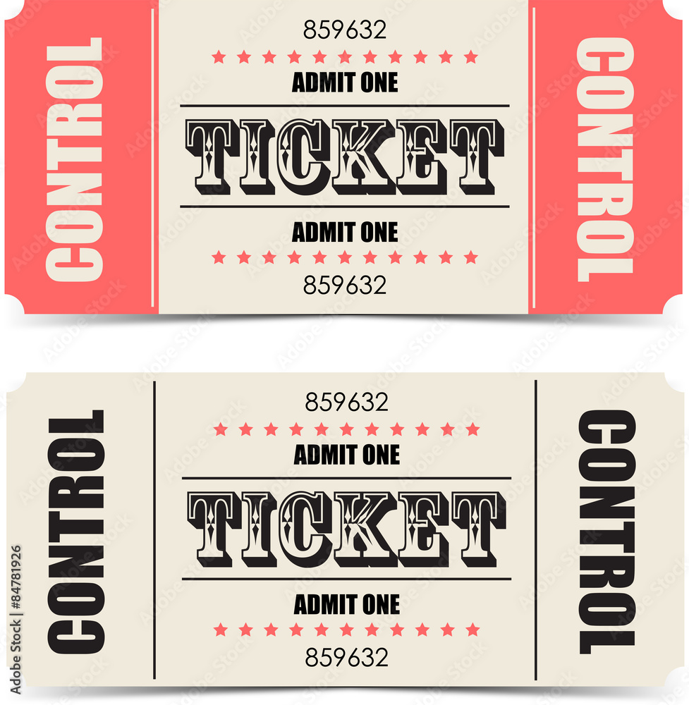 Tickets Stock Vector | Adobe Stock