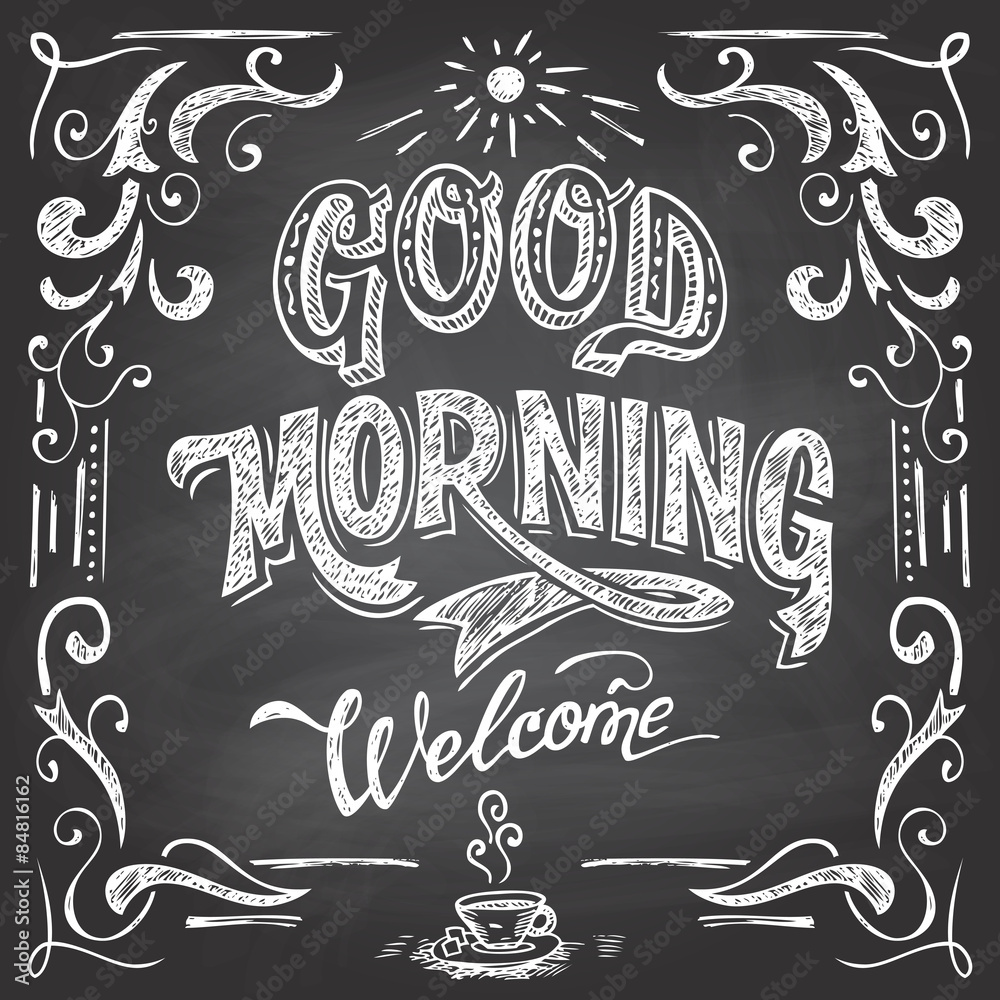 Welcome Chalkboard Lettering