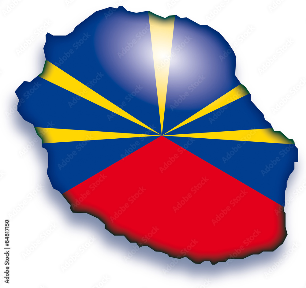 Drapeau de La Réunion Stock Illustration | Adobe Stock