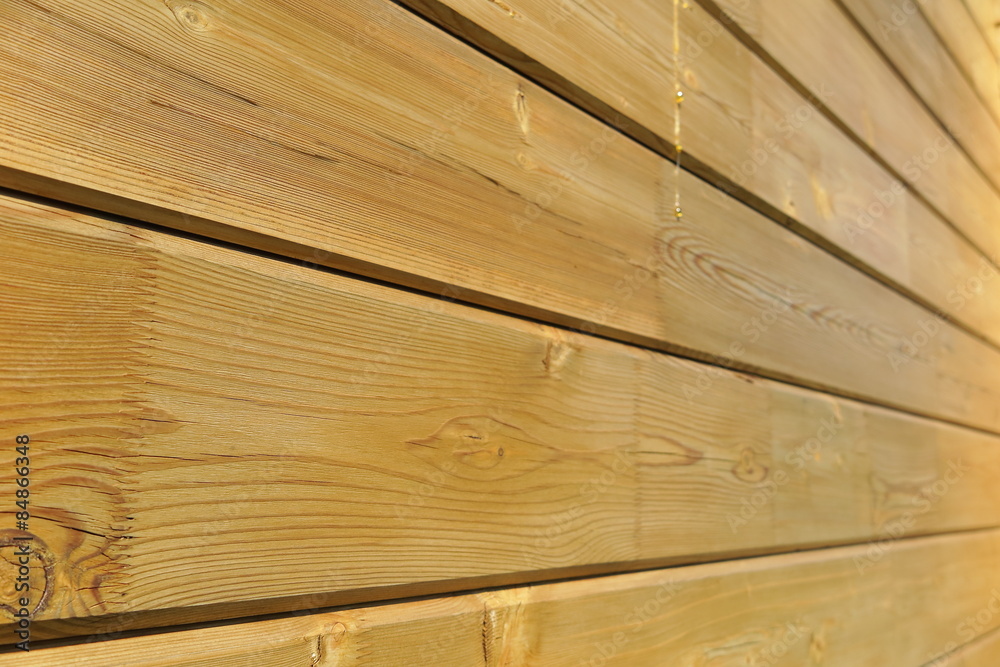 Laminated board wall of a modern wood house under construction Stock ...