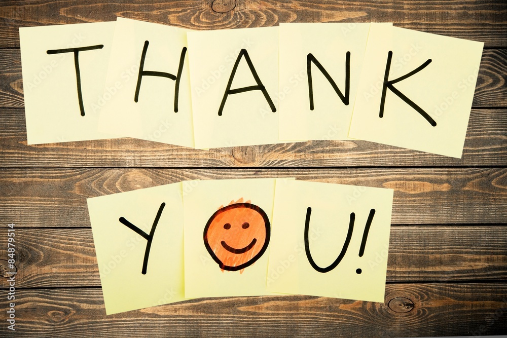 Thank You, Gratitude, Smiley Face. Stock Photo | Adobe Stock