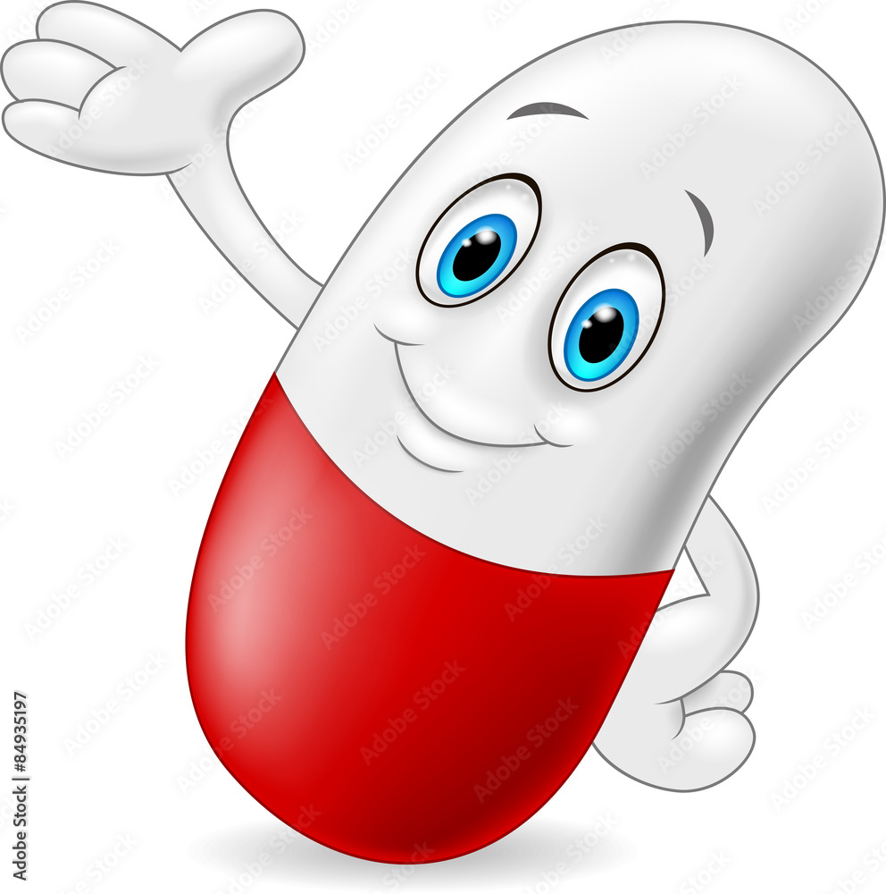 Cartoon capsule presenting Stock Vector | Adobe Stock