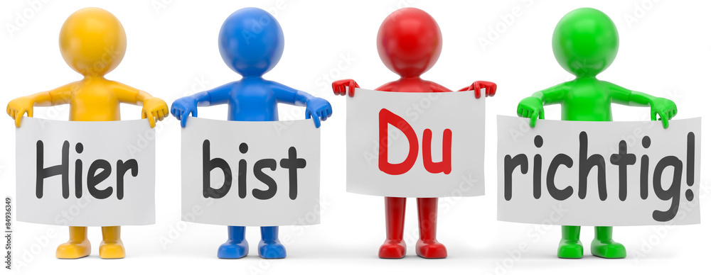 hier bist du richtig Stock-Illustration | Adobe Stock