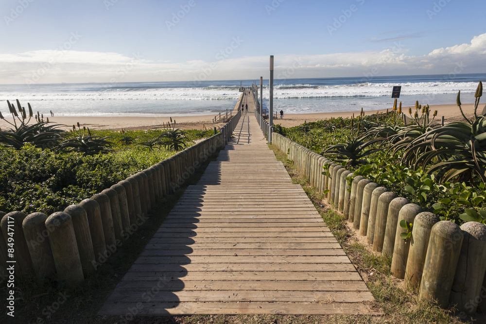 Ocean Pier Jetty Walkway path beach landscape Stock Photo | Adobe Stock