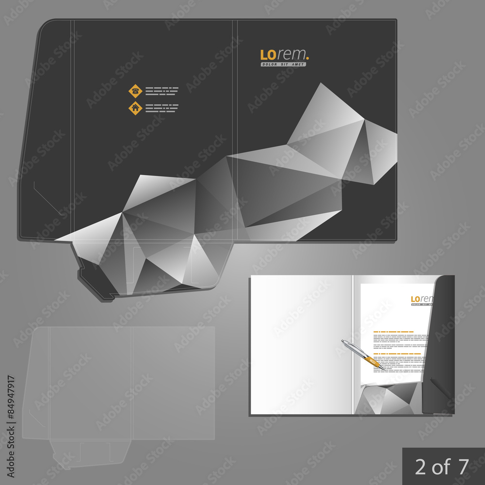Folder template design Stock Vector | Adobe Stock