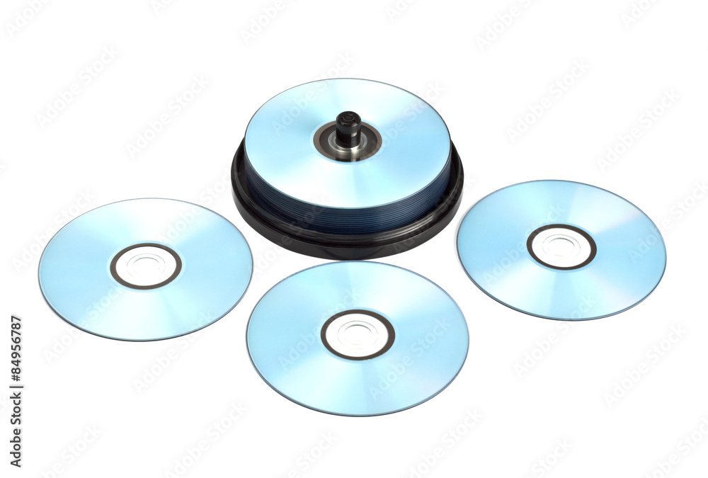 stack of printable discs Stock Photo | Adobe Stock