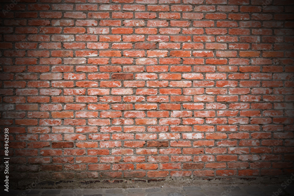 Hintergrund –Ziegelsteinmauer Backsteinmauer Stock-Foto | Adobe Stock