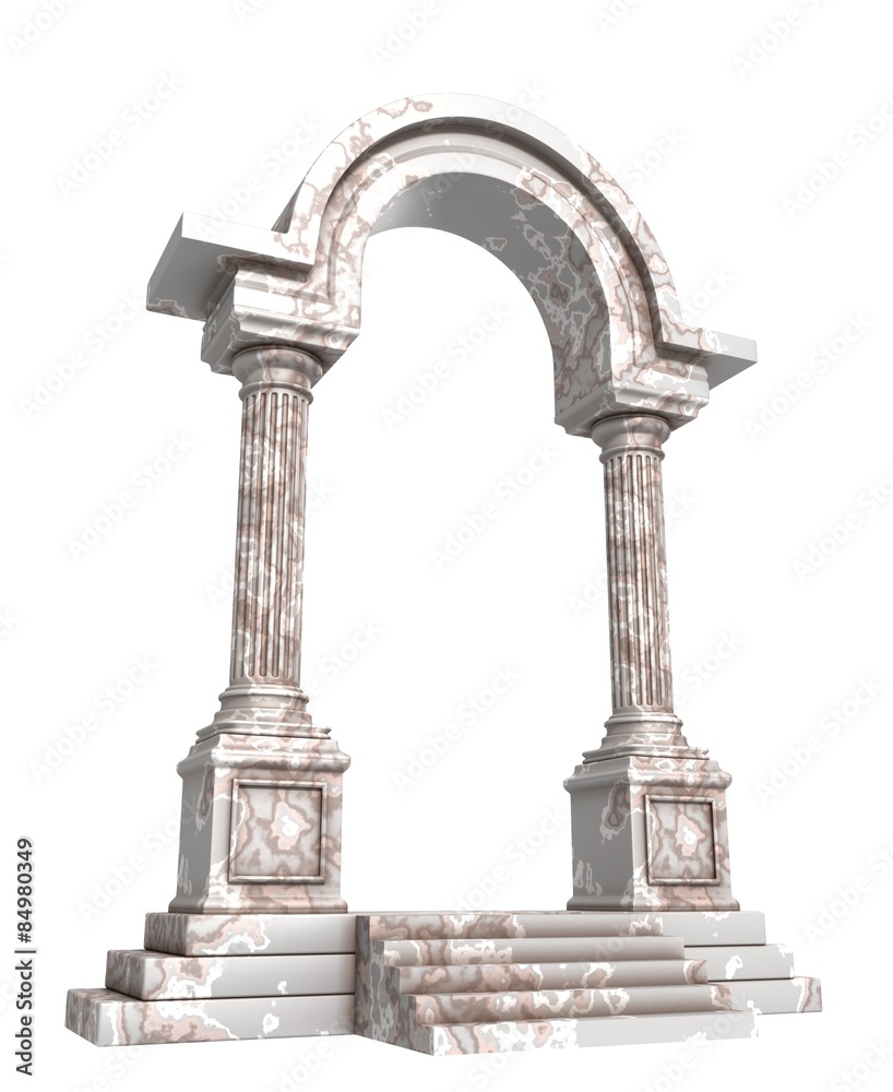 Classic Pillars Arc Stock Illustration | Adobe Stock
