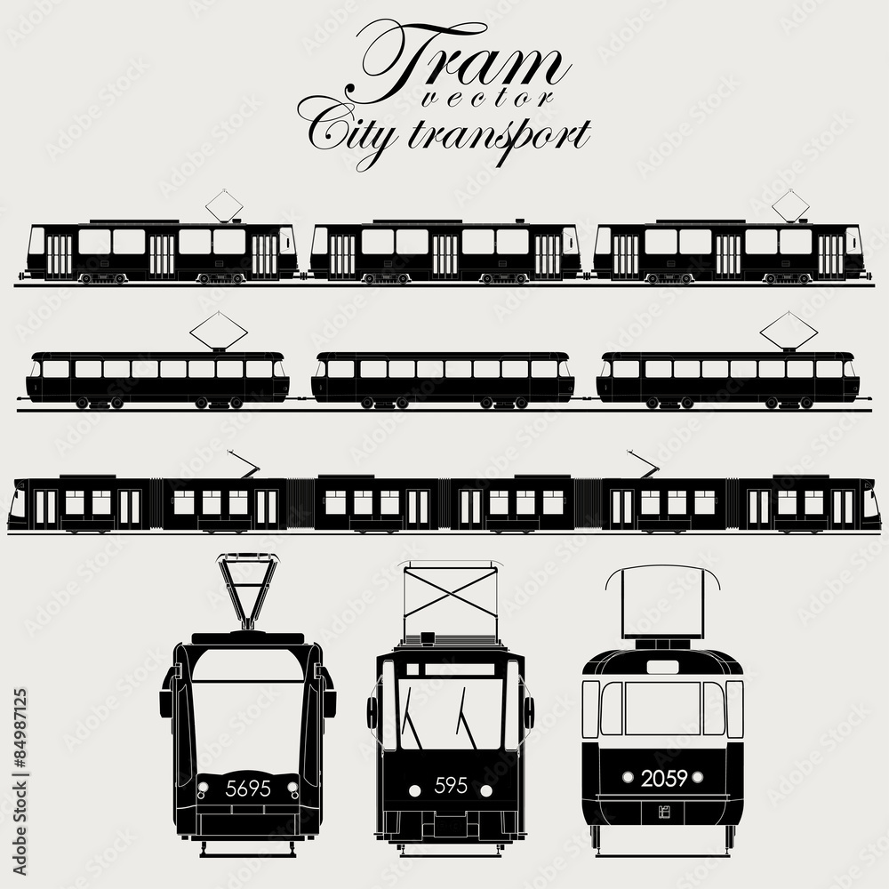 tram vector city transport Stock Vector | Adobe Stock