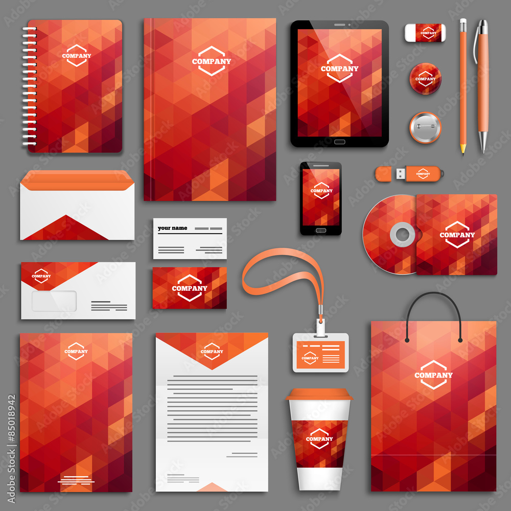 Corporate identity template set Stock Vector | Adobe Stock