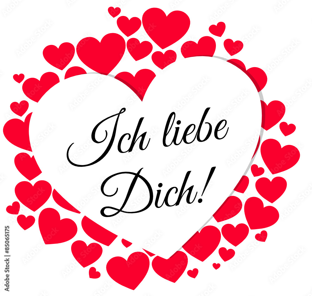 Ich liebe Dich Stock Vector | Adobe Stock