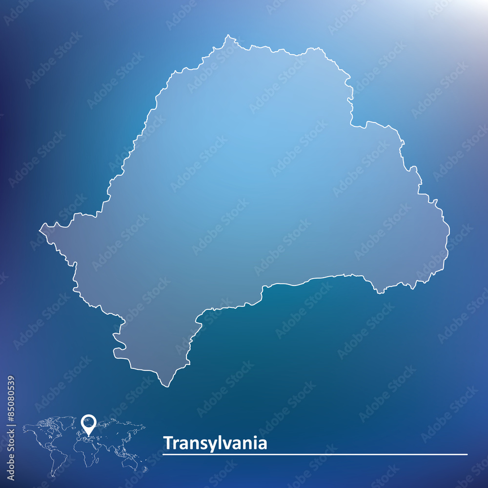 Map of Transylvania Stock Vector | Adobe Stock