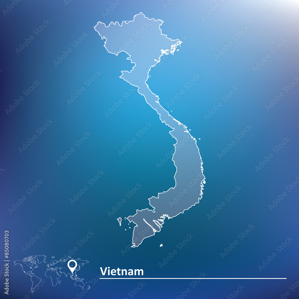 Map of Vietnam Stock Vector | Adobe Stock