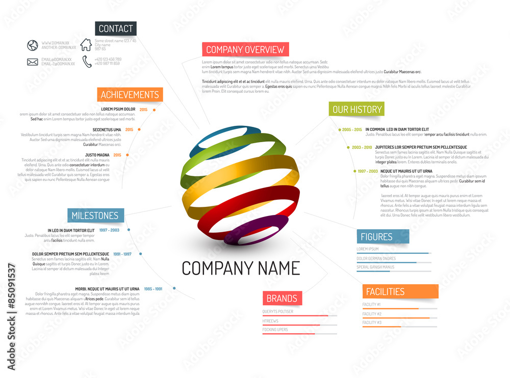 Company overview template Stock Vector | Adobe Stock