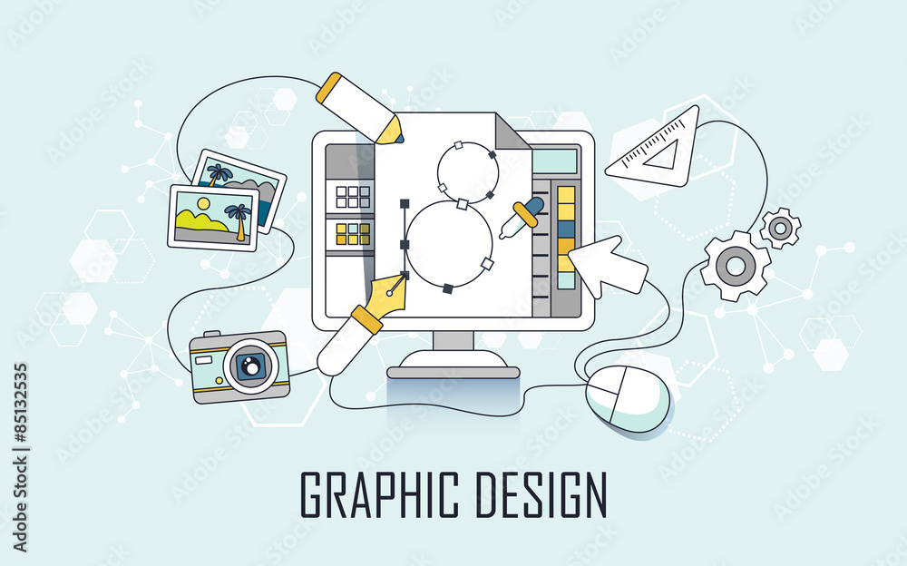 graphic design concept Stock Vector | Adobe Stock