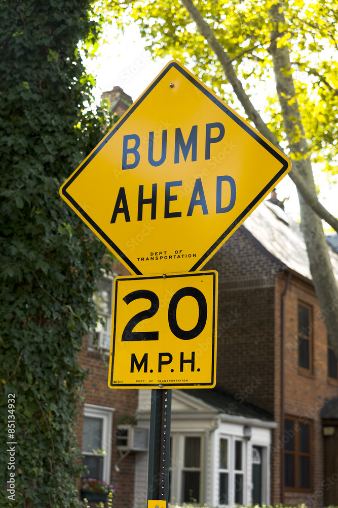 Bump Ahead Sign Locations