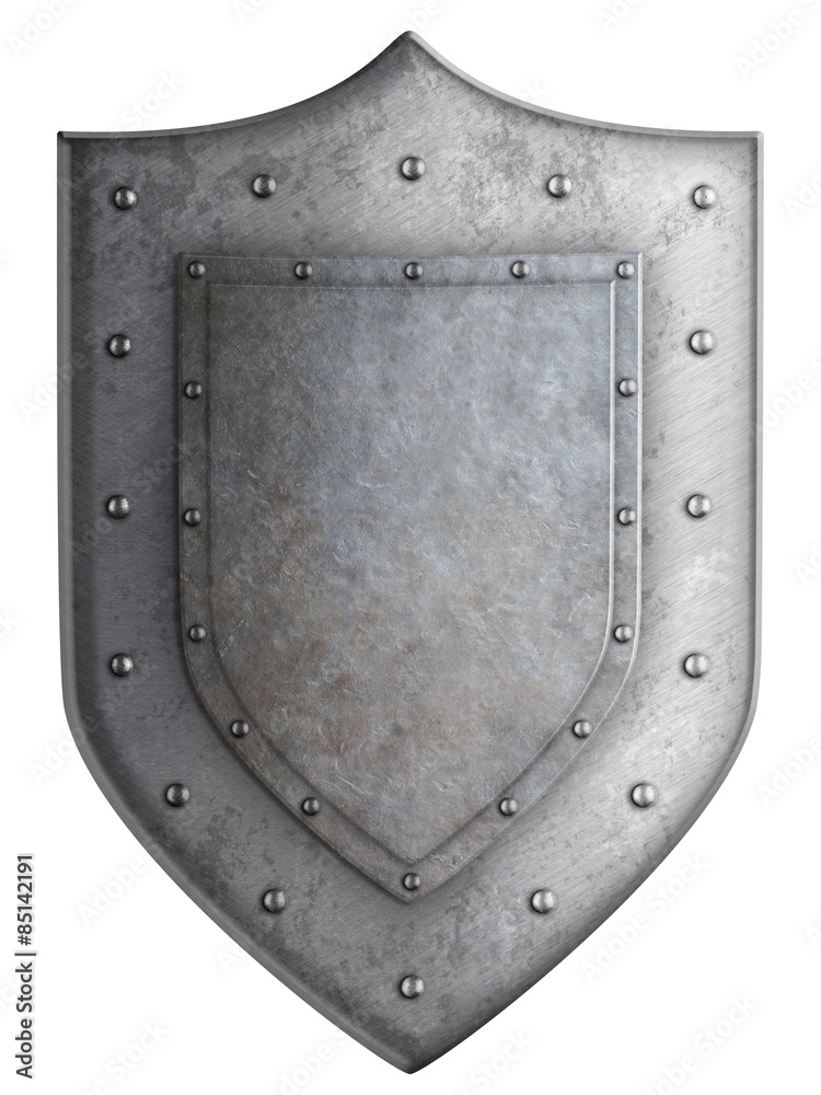 coat of arms metal knight shield isolated with clipping path Stock ...