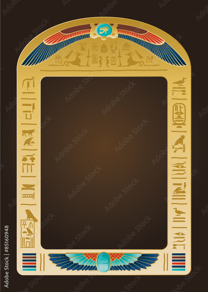 Egyptian Background and Design Elements Stock Vector | Adobe Stock