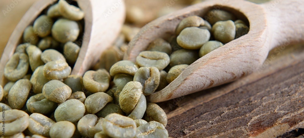 Rohkaffee Grüne Bio Kaffeebohnen Stock-Foto | Adobe Stock