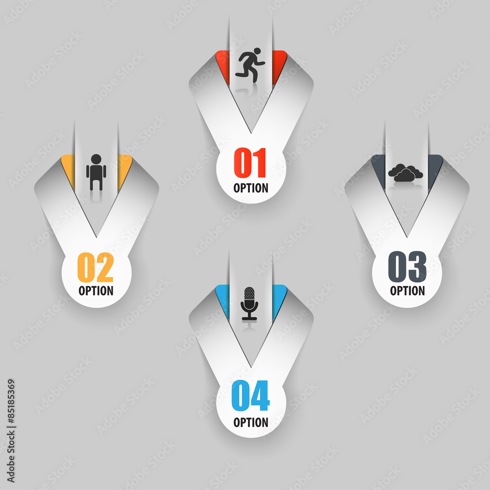 set of different options for web stickers for your data / vector ...